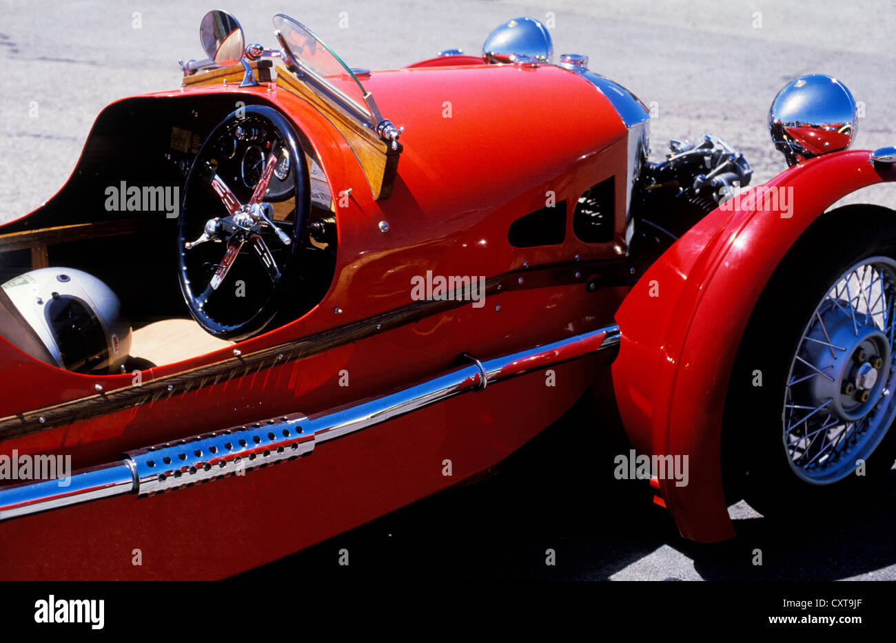 A vintage Morgan race car at the Monterey Historic Car Races Stock ...