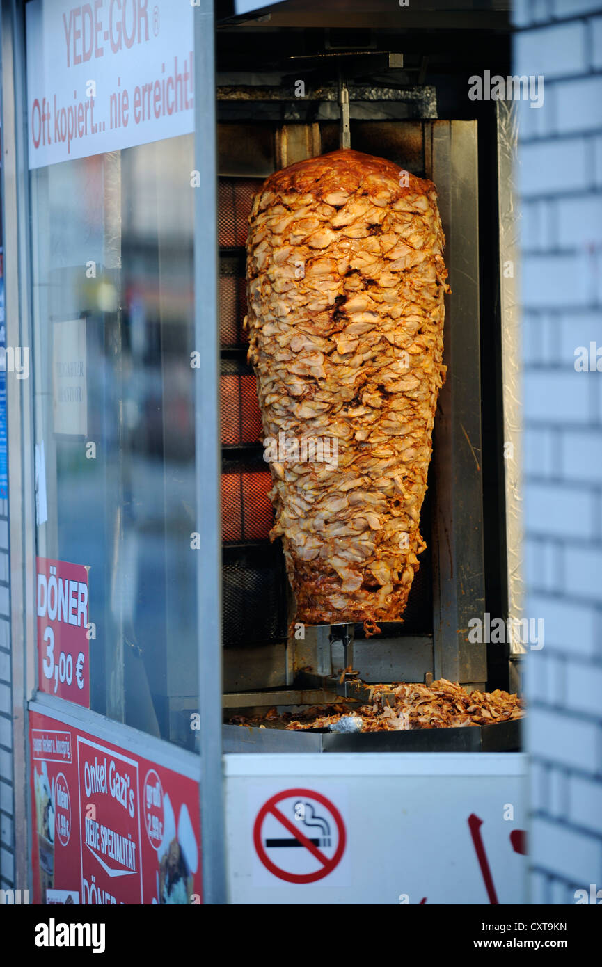 Kebab stall on Worringer Platz square, Duesseldorf, North Rhine ...