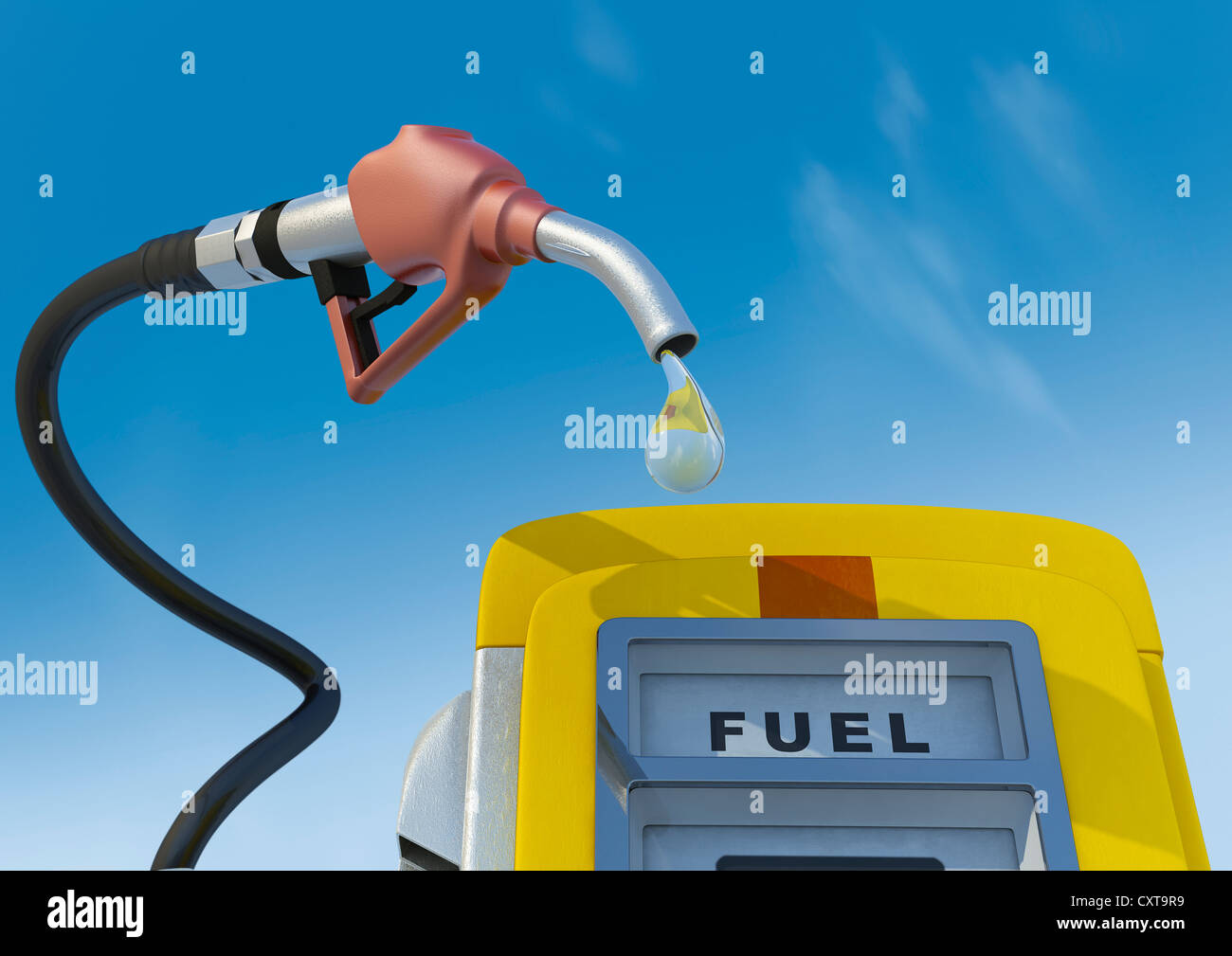 Petrol pump nozzle and pump with drop, Fuel Stock Photo - Alamy