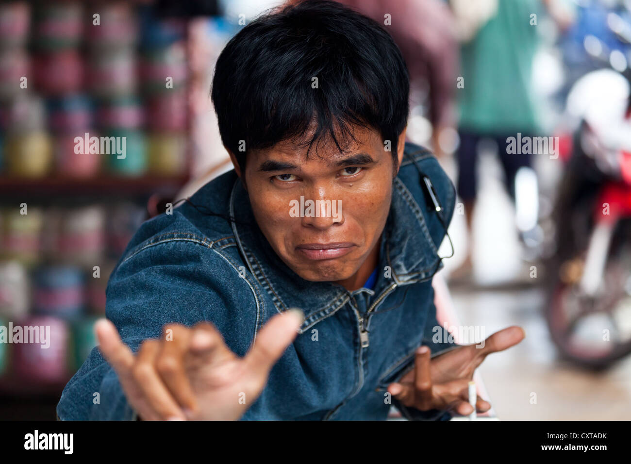 Close-Up Portrait of an Indonesian Man in Banjarmasin in South ...