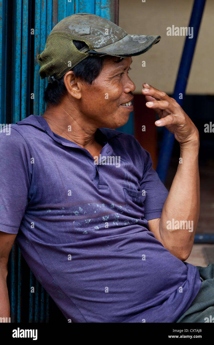 Close-Up Portrait of an Indonesian Man in Banjarmasin in South ...