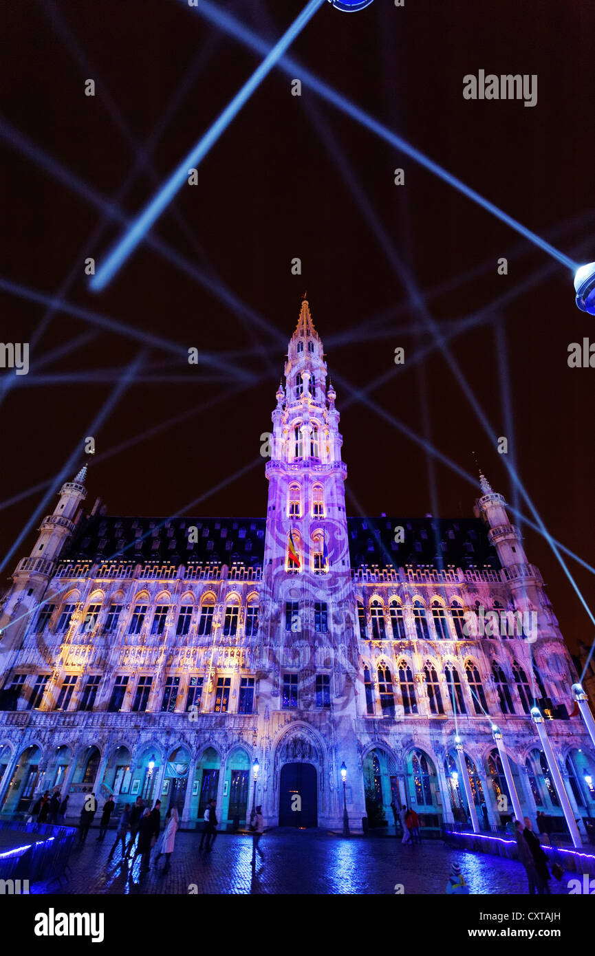 Grand Place Light Show Stock Photo - Alamy