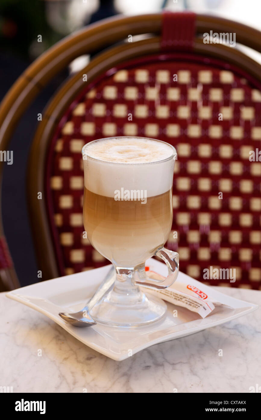 Coffee latte glass Stock Photo - Alamy