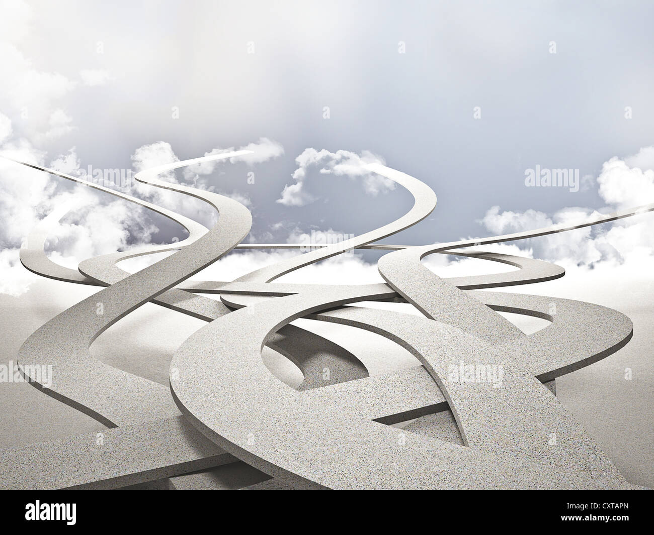abstract image of 3d way in the sky Stock Photo - Alamy