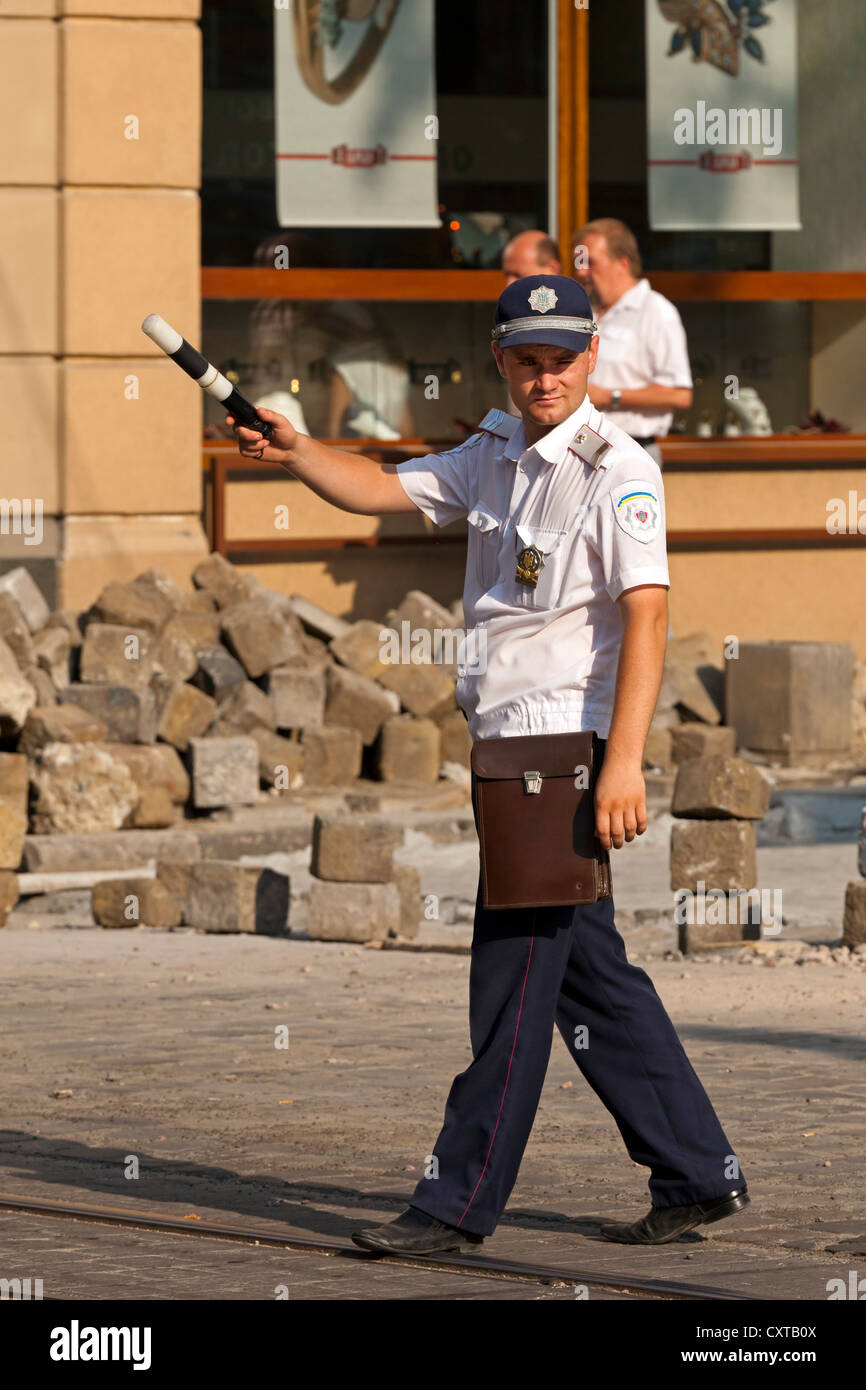 Traffic police baton hi-res stock photography and images - Alamy