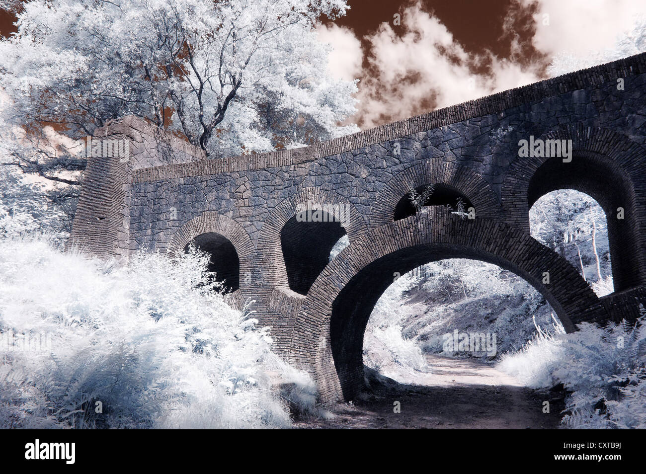 Seven Arch Bridge, Lever Park, Rivington Stock Photo - Alamy