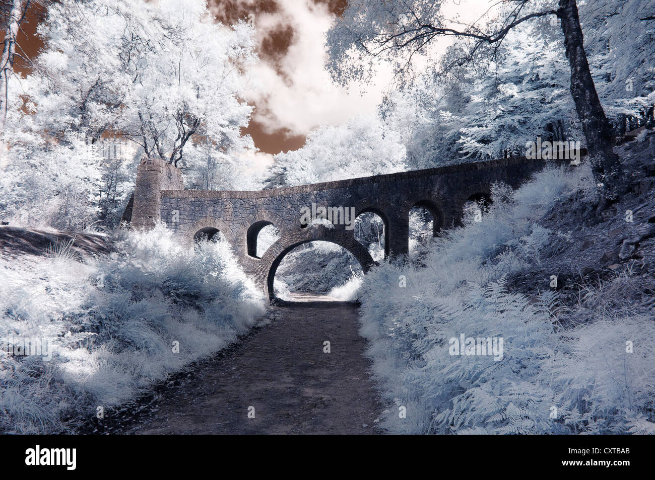 Seven Arch Bridge, Lever Park, Rivington Stock Photo - Alamy
