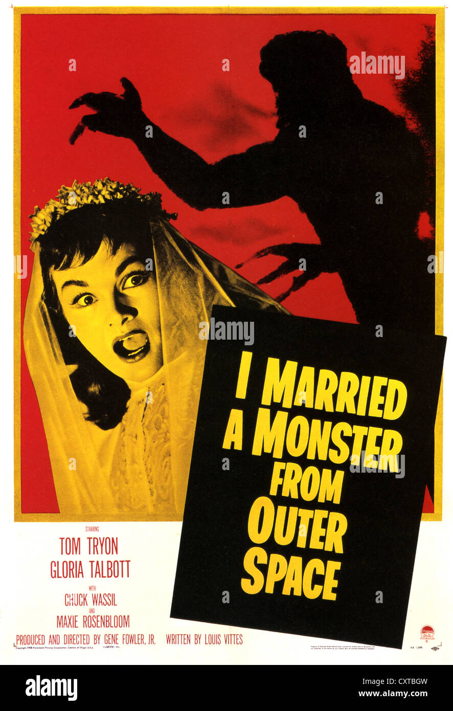 I MARRIED A MONSTER FROM OUTER SPACE Poster for 1958 Paramount science ...