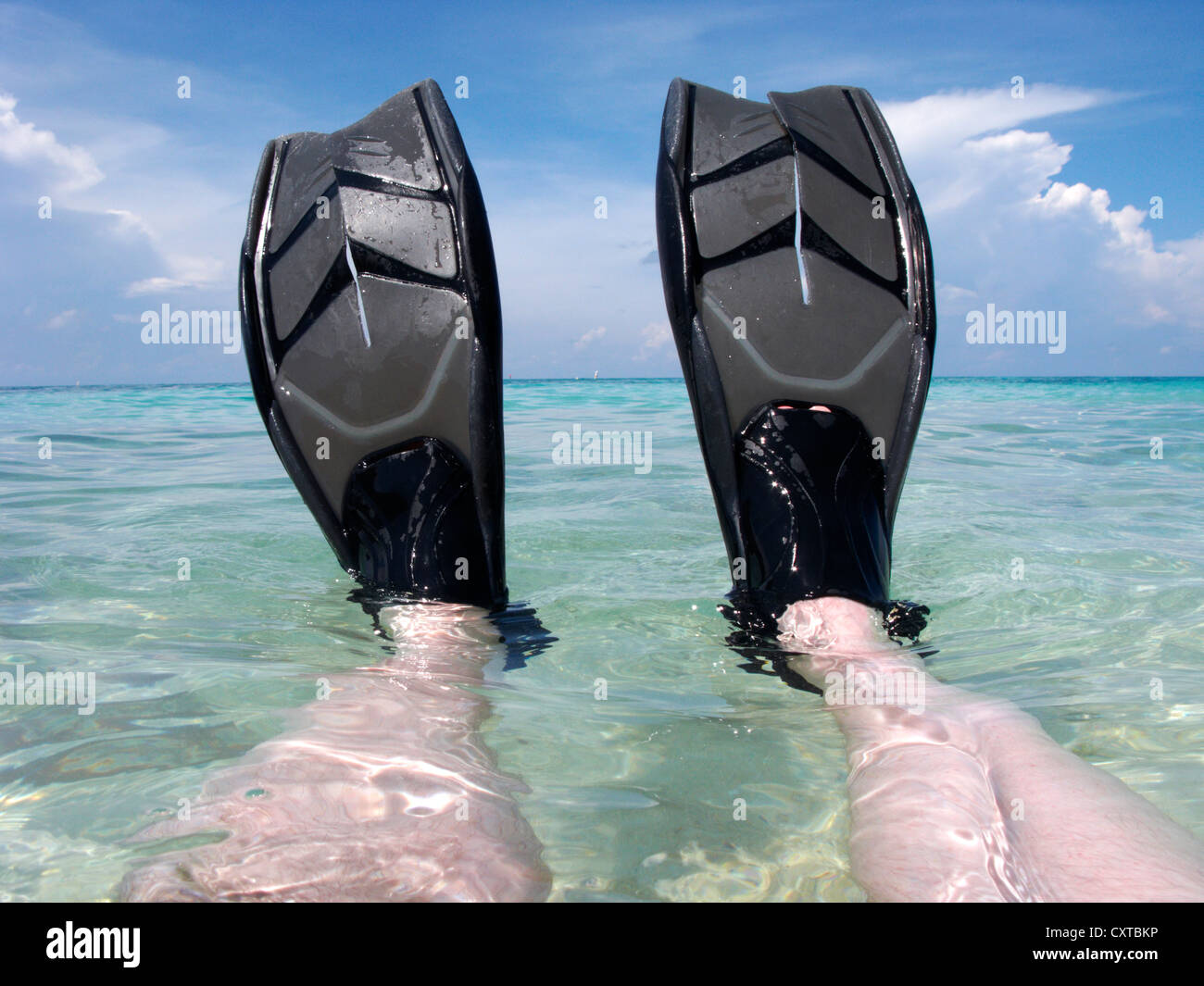Swim flippers hi-res stock photography and images - Alamy