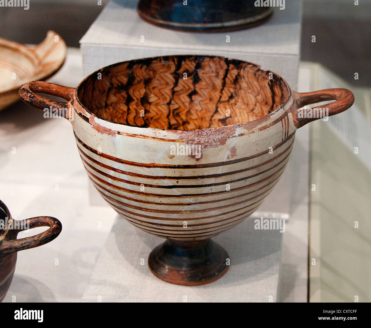 Bronze Bowl Cypriot 8th century from Dhali Cyprus Greek Greece Stock ...