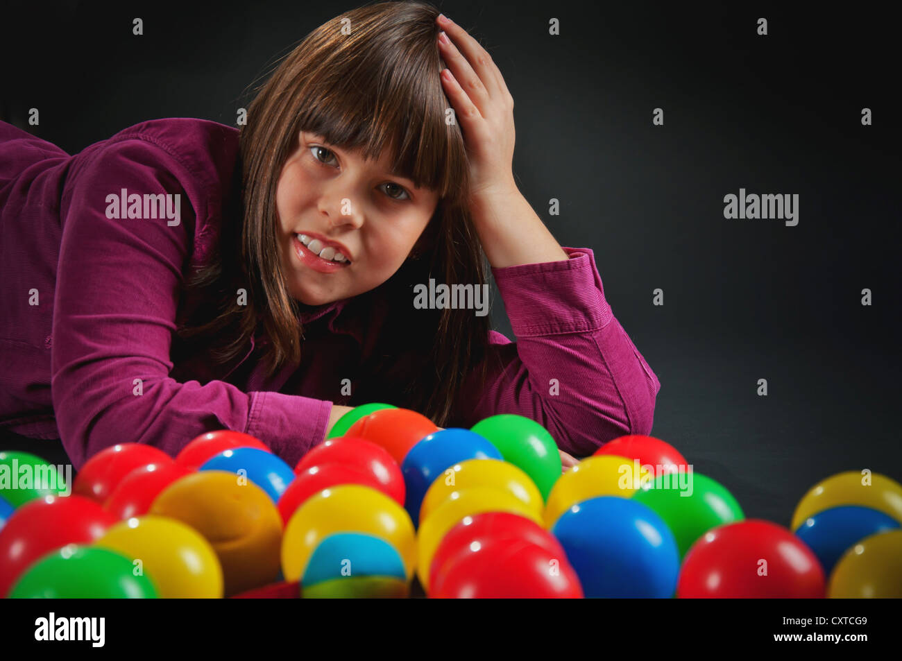 cheerful girl playing Stock Photo - Alamy