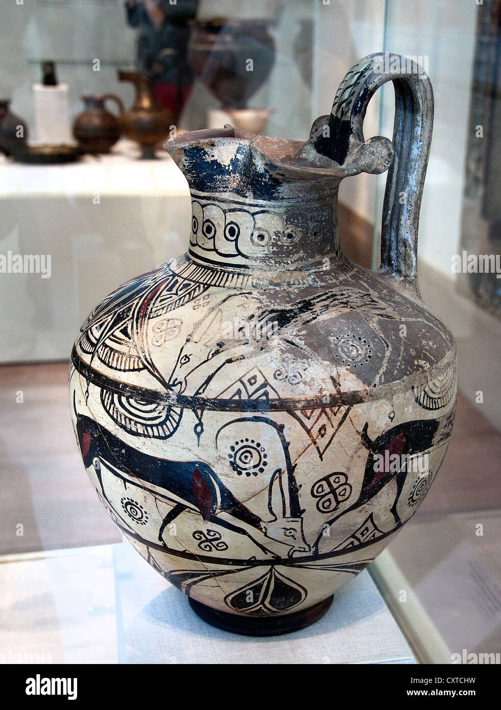 Terracotta Oinochoe Wine Jug Archaic 1st Quarter Of 6th Century B C