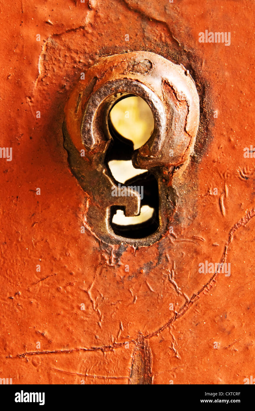 old, rusty keyhole Stock Photo - Alamy