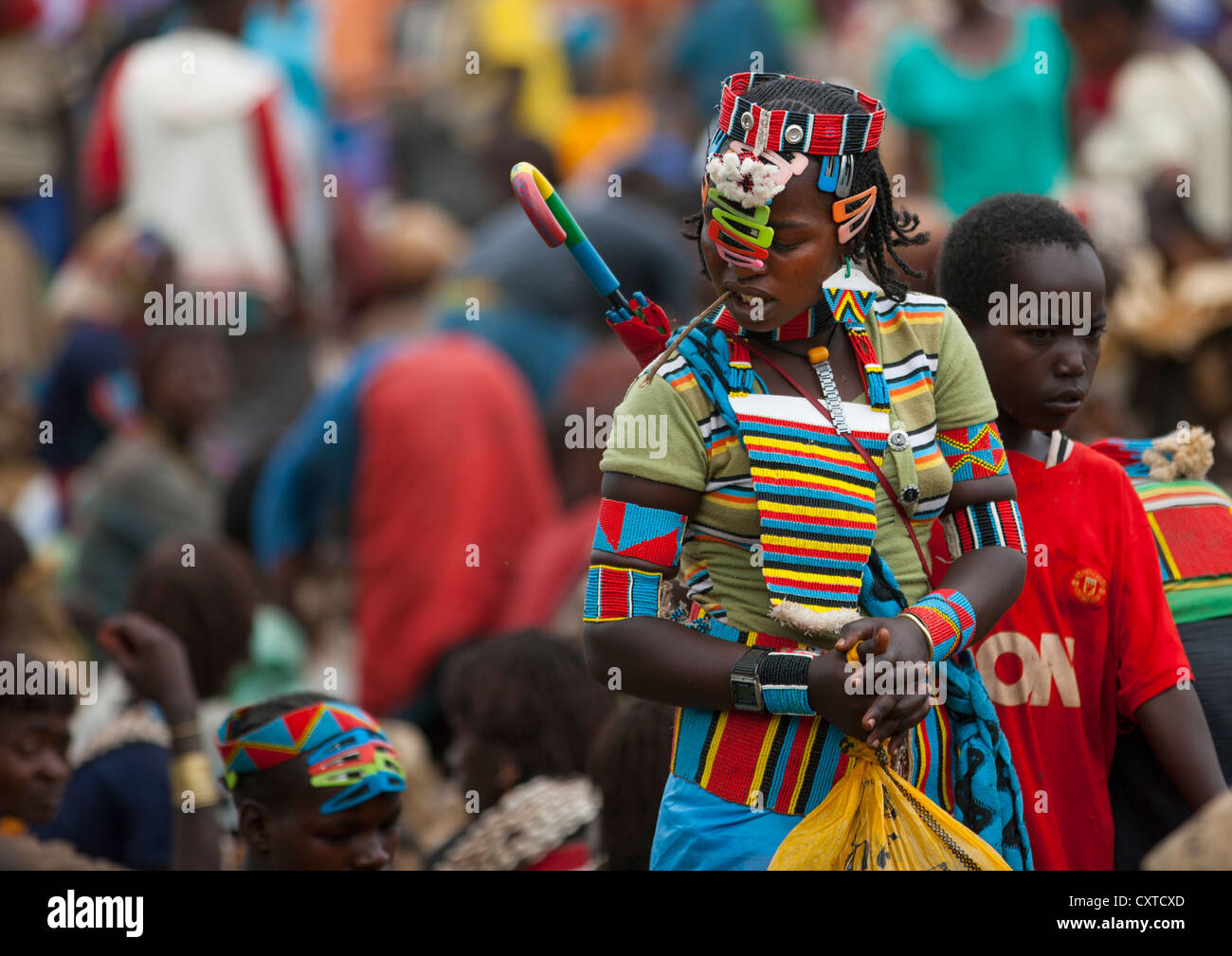 Bana Tribe Girl, Key Afer, Omo Valley, Ethiopia Stock Photo - Alamy