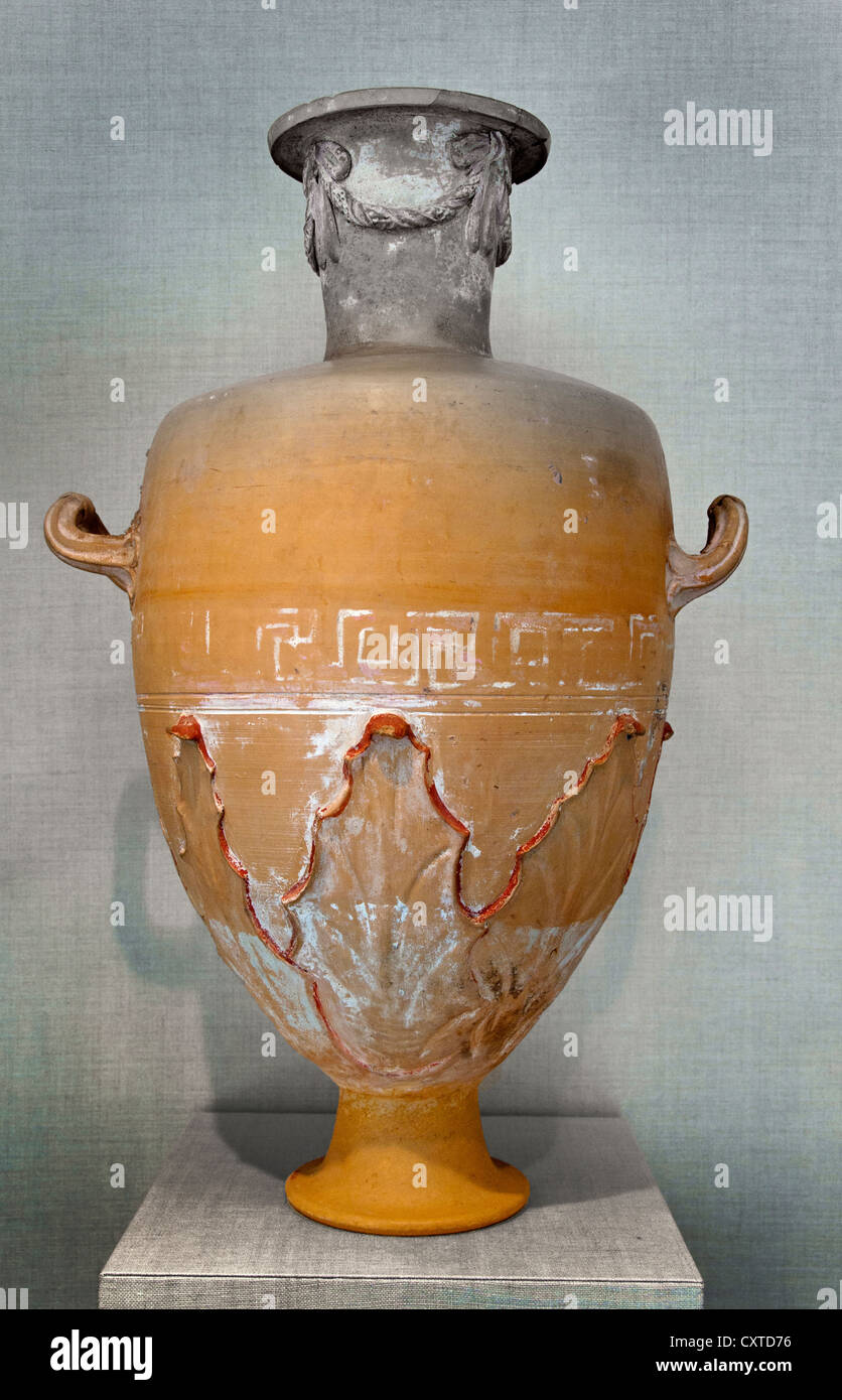 Terracotta Hadra Hydria water jar Greek Ptolemaic Cretan Crete 3rd ...