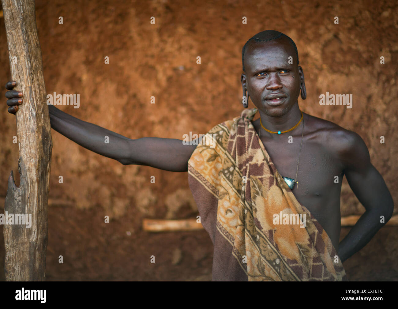 Suri Tribe Man, Kibish, Omo Valley, Ethiopia Stock Photo - Alamy