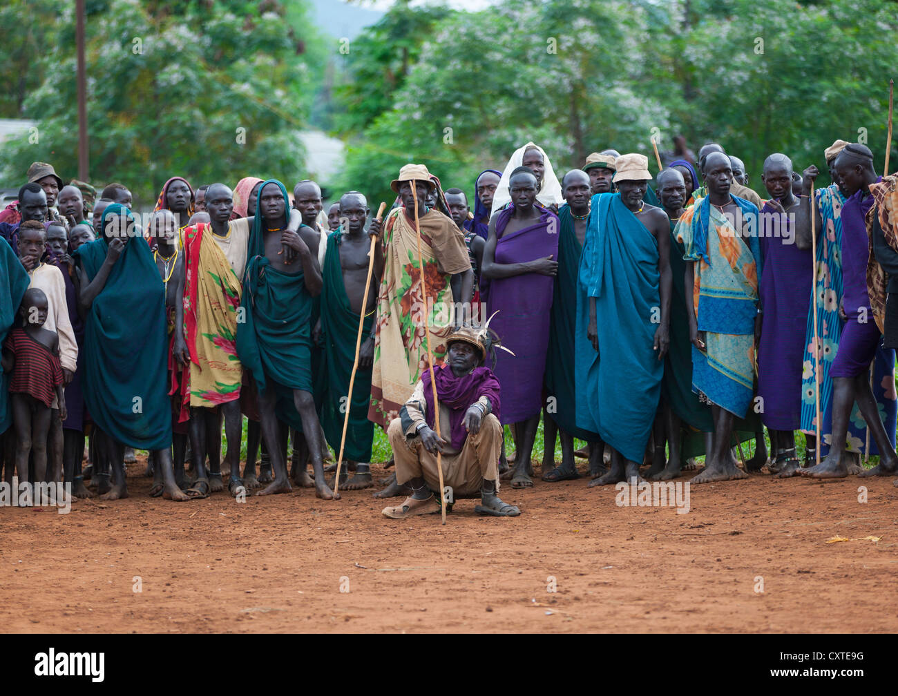 Suri Tribe People At A ceremony organized by the government, Kibish ...