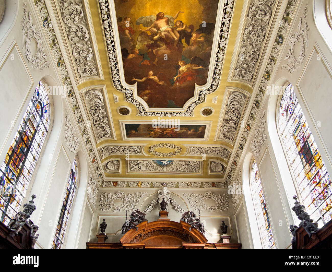 Interior of Trinity College Chapel, Oxford 2 Stock Photo - Alamy
