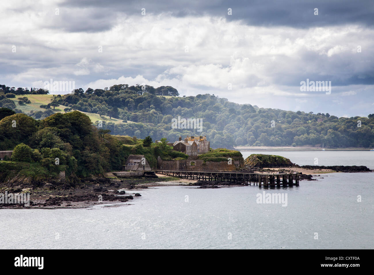 Drakes Island in Plymouth Sound, Devon, England Stock Photo - Alamy