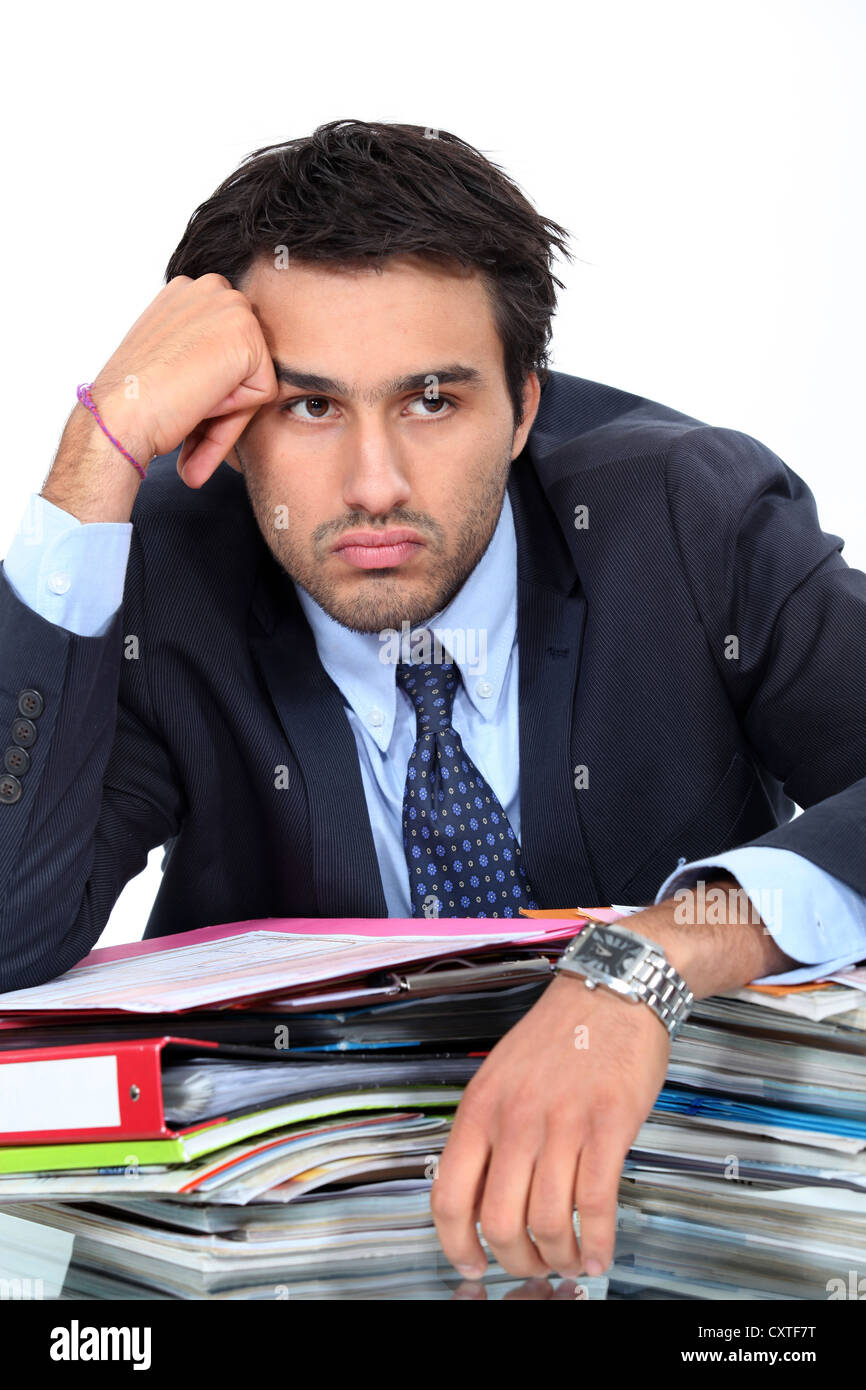 Person paperwork pile studio hi-res stock photography and images - Alamy