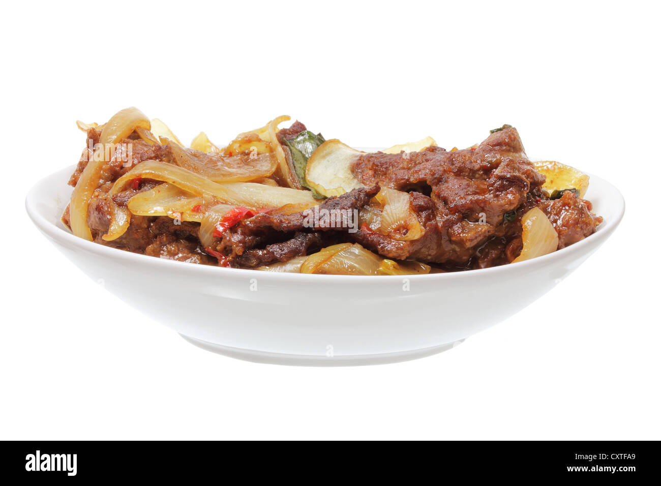 Beef stir fry cooking Cut Out Stock Images & Pictures - Alamy