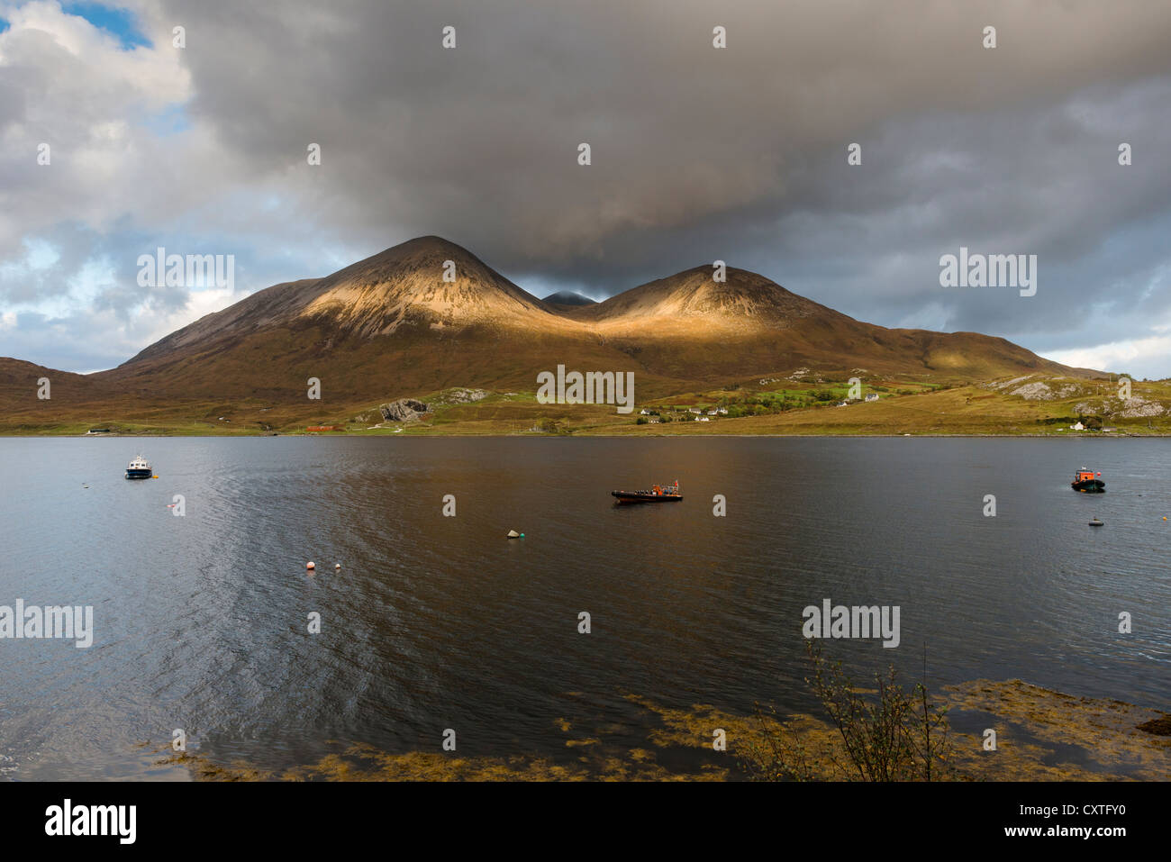 The Red Cuillin and Loch Slapin Stock Photo - Alamy