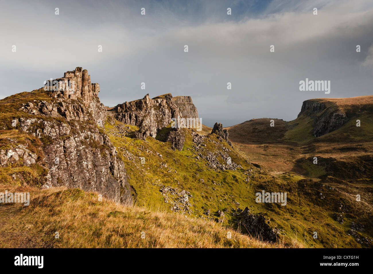 Rocky ridge on the Quirang Stock Photo - Alamy