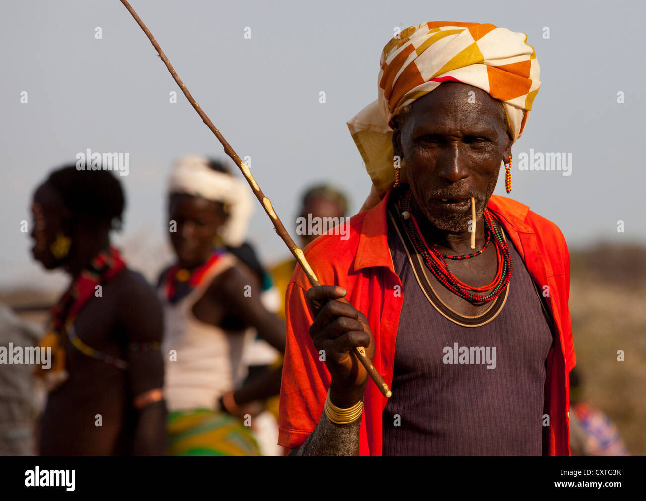 Hamar Tribe Man At Bull Jumping Ceremony, Turmi, Omo Valley, Ethiopia ...