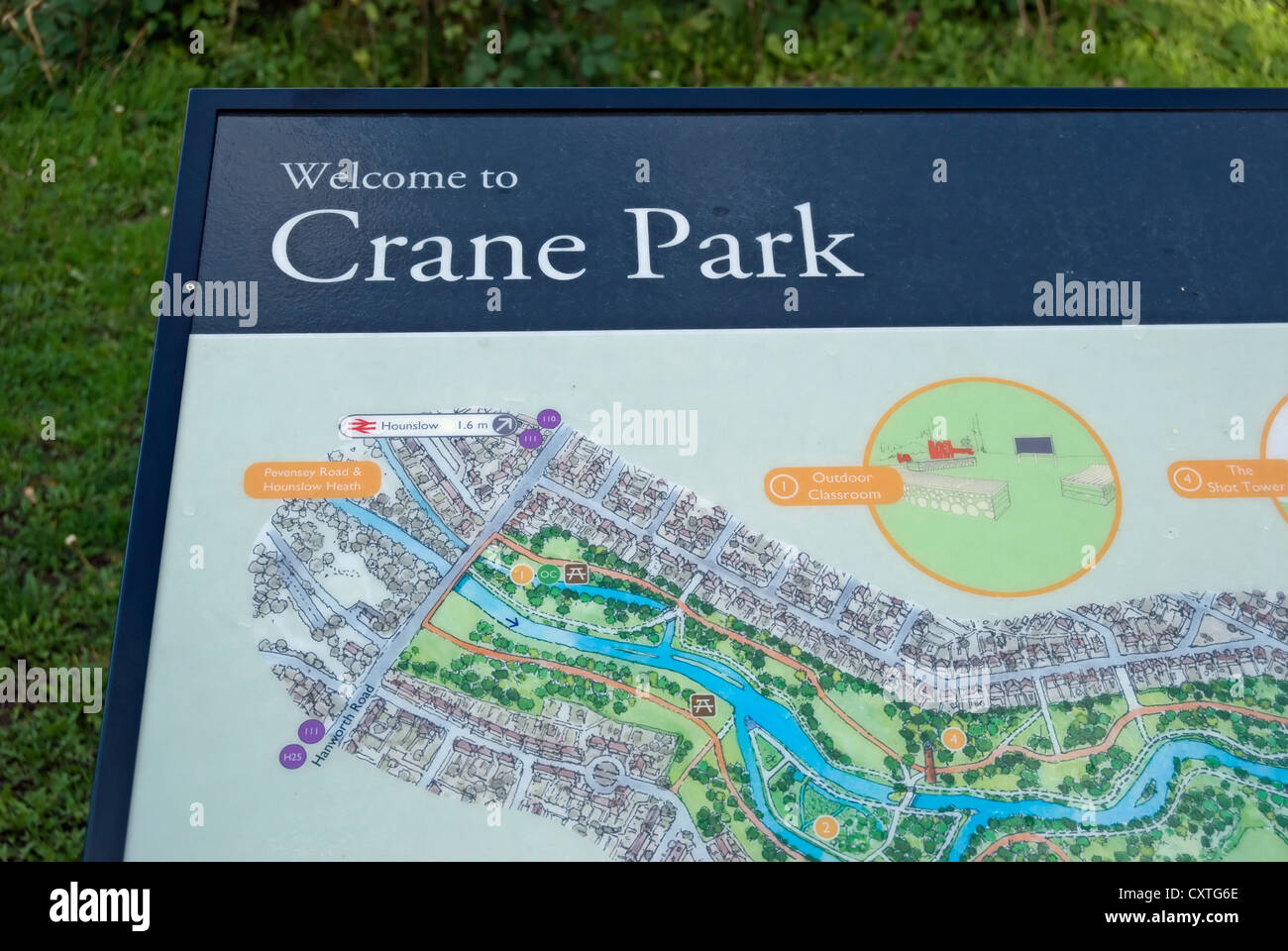 welcome to crane park information board, twickenham, middlesex, england ...