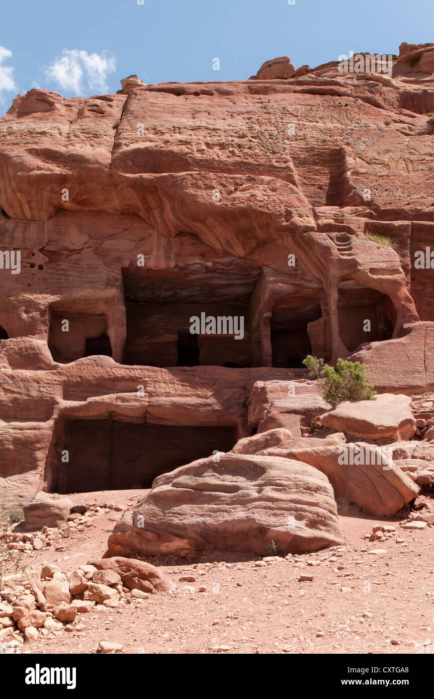 Caves, Petra, Jordan Stock Photo - Alamy