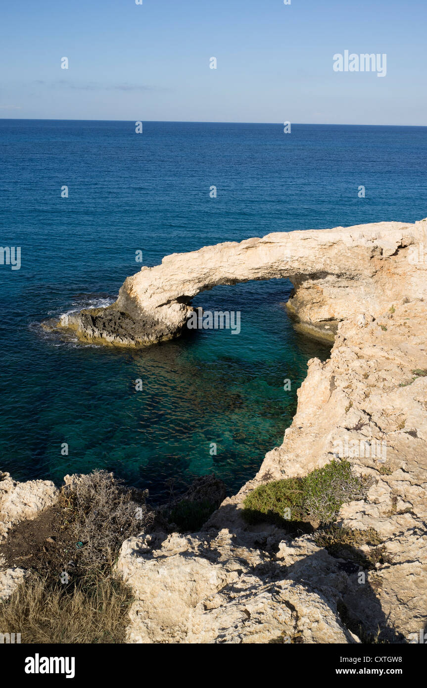 dh AYIA NAPA CYPRUS Sea arch clear blue sea south cyprus coast Stock ...