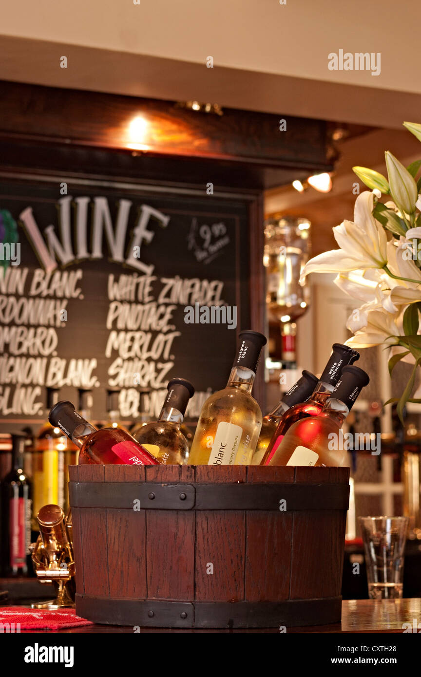 Bottles of wine on a bucket hi-res stock photography and images - Alamy