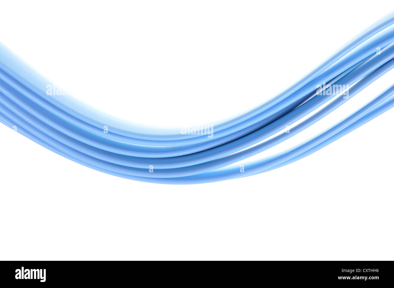 The flow of information, data communications cable blue Stock Photo - Alamy