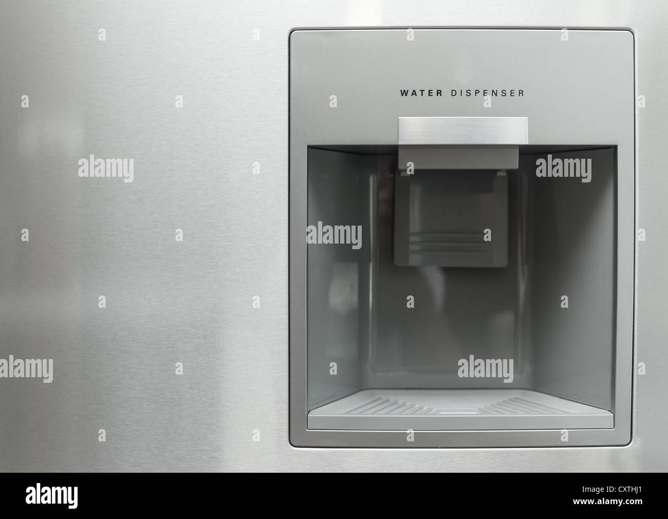 Water dispenser in modern steel fridge Stock Photo - Alamy