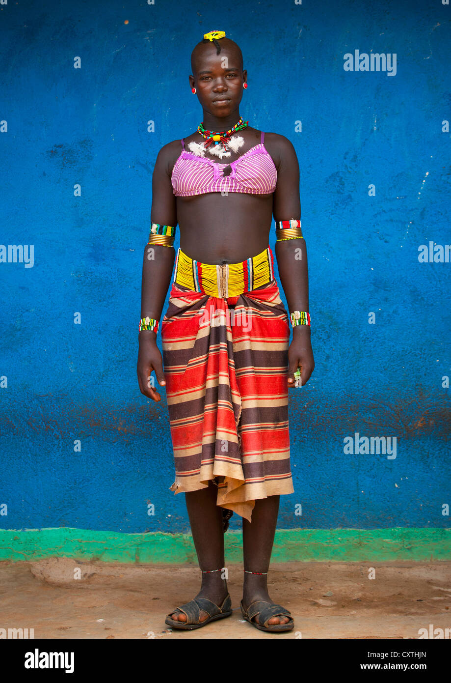 Bana Tribe Girl, Dimeka, Omo Valley, Ethiopia Stock Photo - Alamy