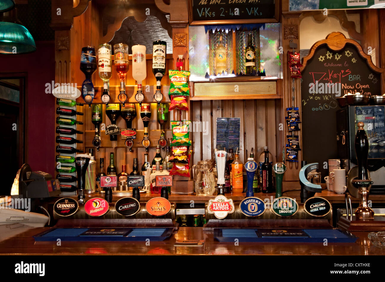 the Strafford pub Guinness bar beer pumps Stock Photo - Alamy