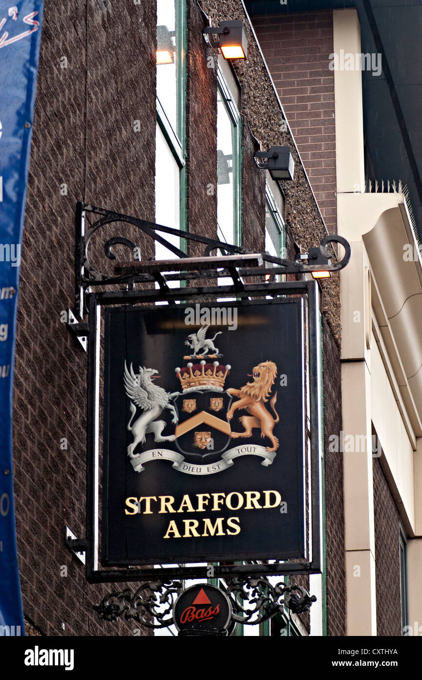 the strafford arms restaurant pub bar Stock Photo - Alamy
