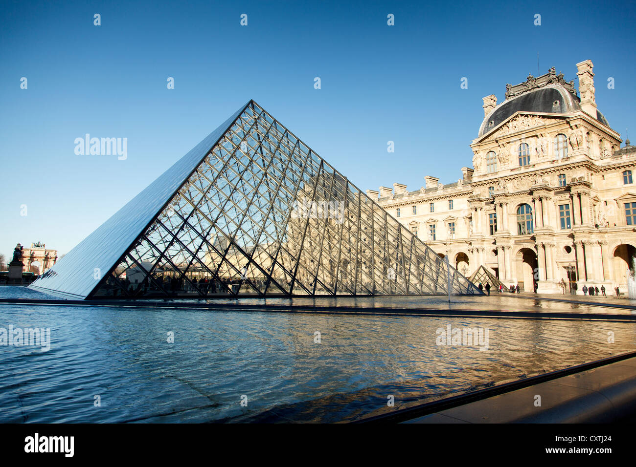 Pyramid and Louvre Museum, Paris, France Stock Photo - Alamy