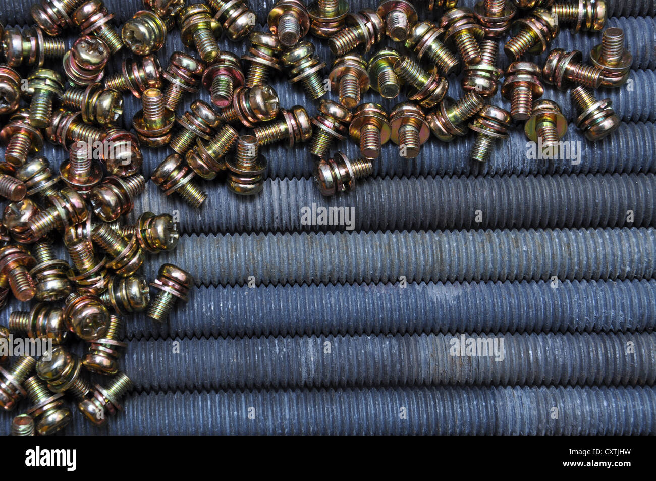 Bolts and screws threaded elements Stock Photo - Alamy