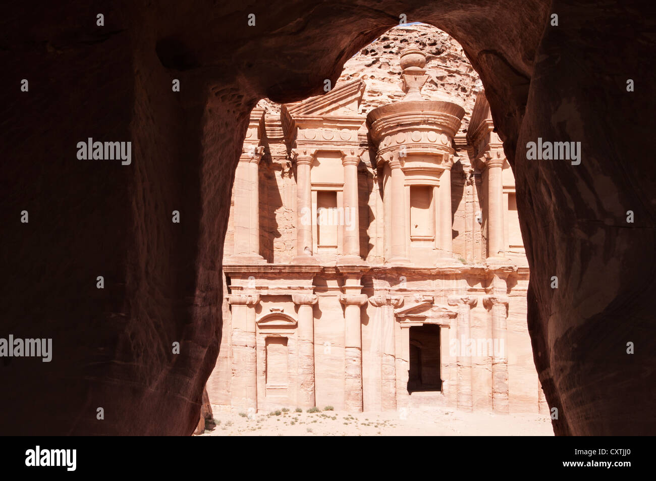 The Monastery (Ed-Dier) from Cave, Petra, Jordan Stock Photo - Alamy