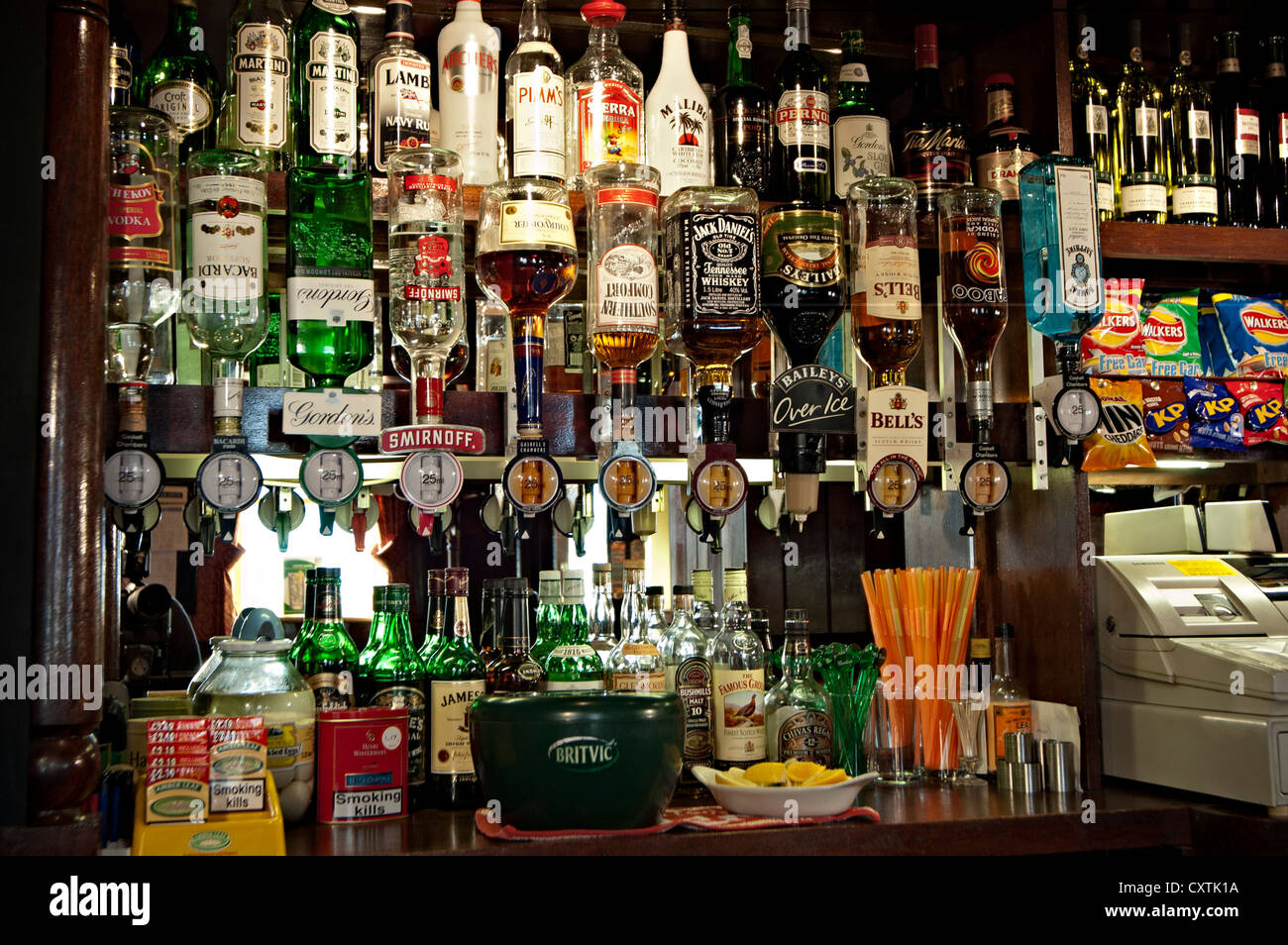 Alcoholic spirits on bar hi-res stock photography and images - Alamy