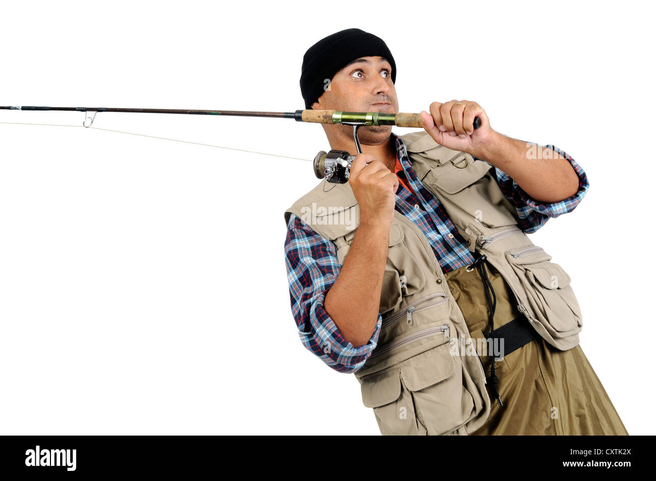 Fishing pole in rod Cut Out Stock Images & Pictures - Alamy