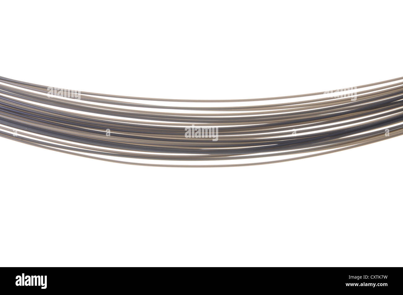 Gray wire isolated on white background Stock Photo - Alamy