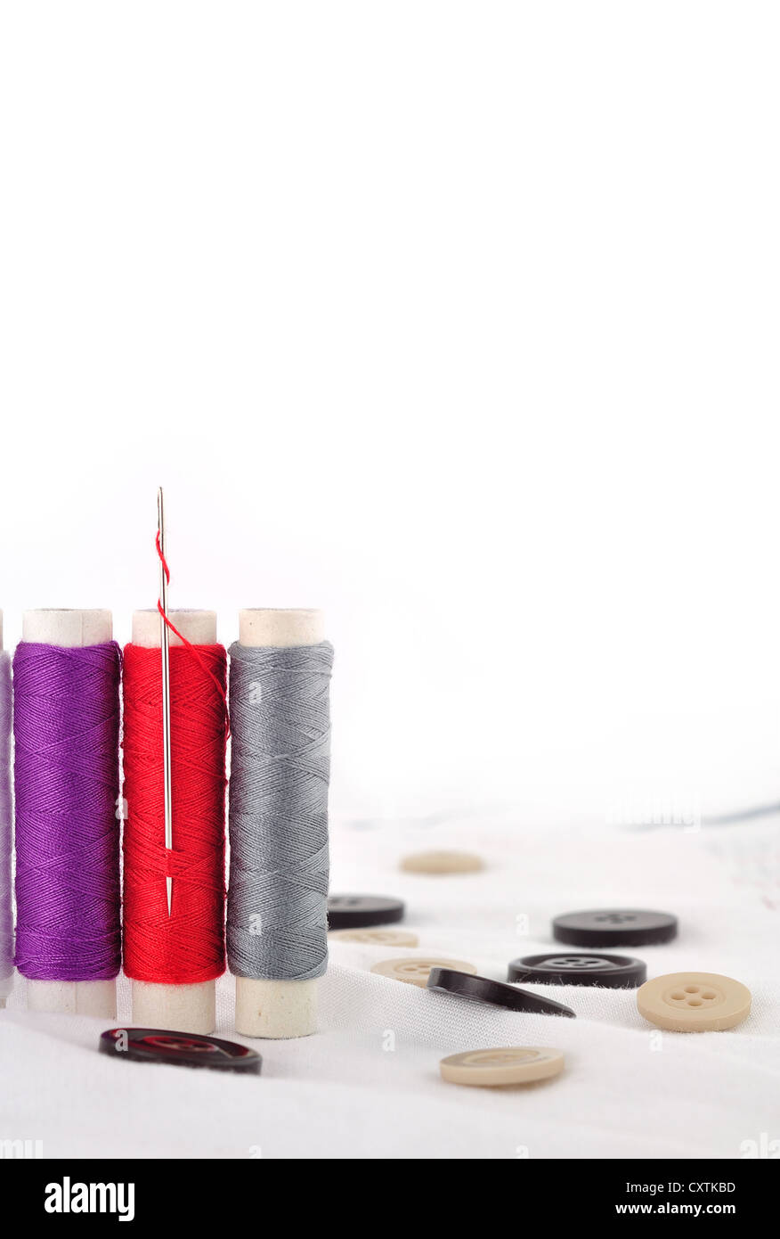 Spool coloured thread isolated on hi-res stock photography and images ...