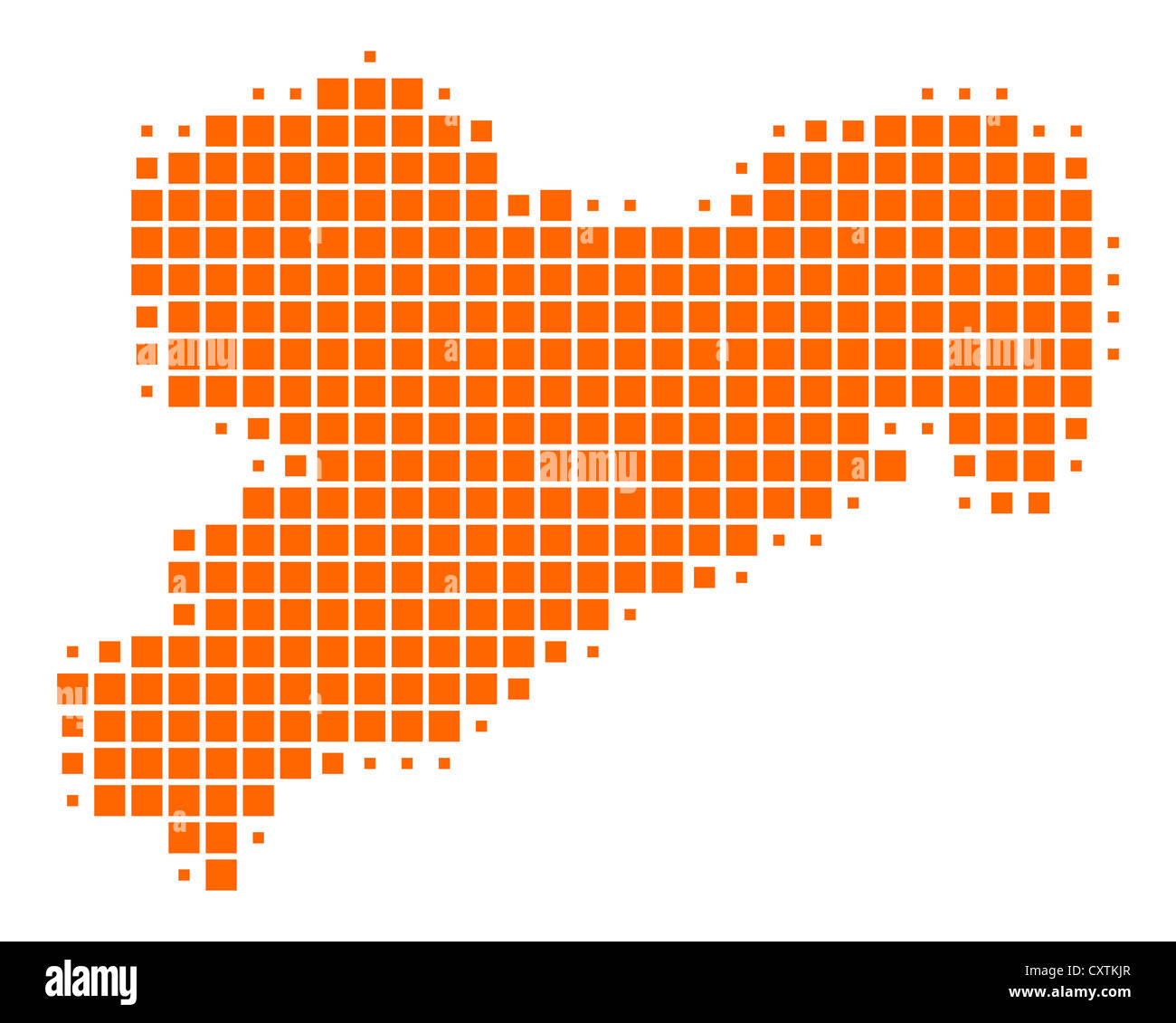Map of Saxony Stock Photo - Alamy