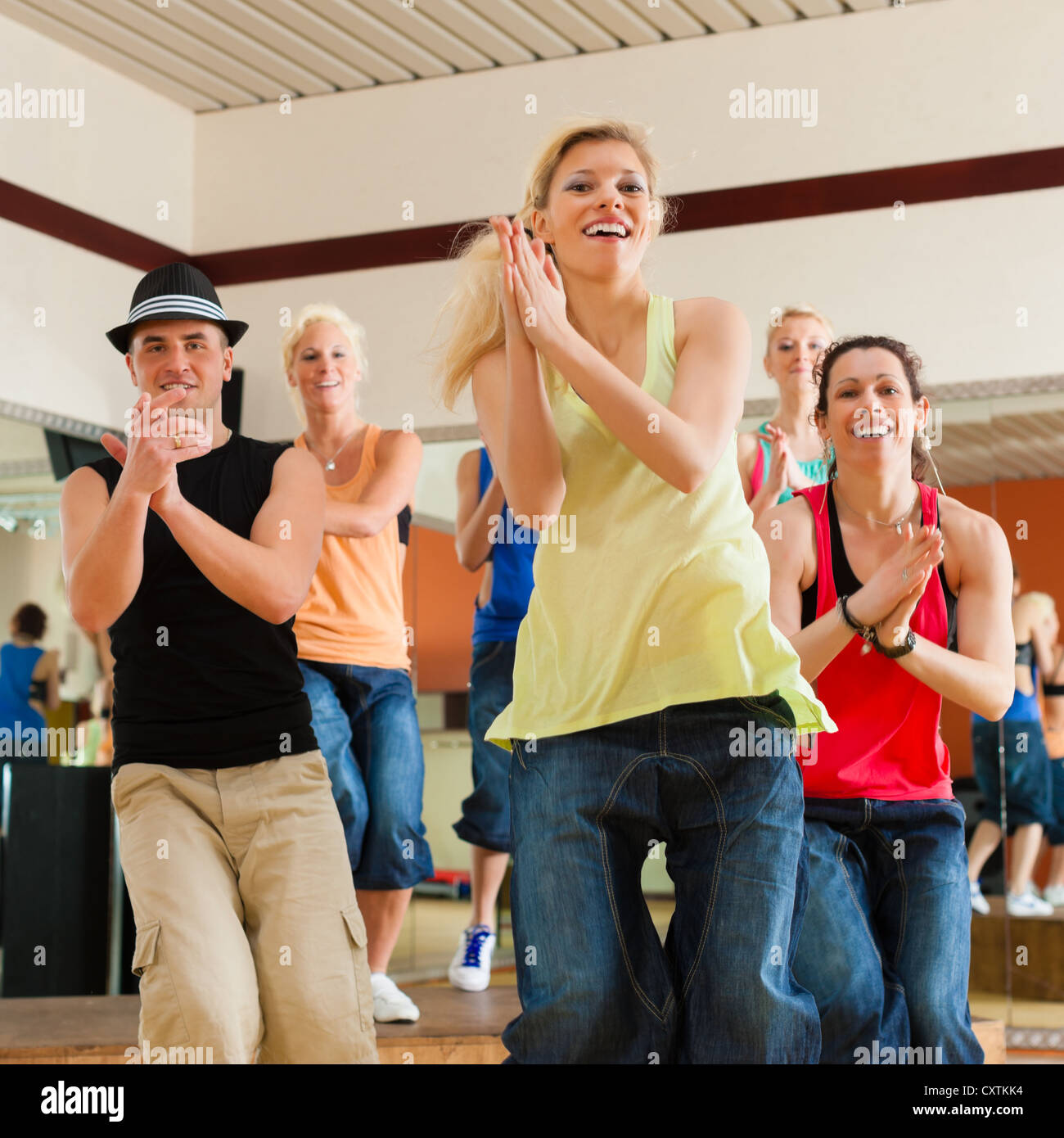 Woman doing ballet with instructor hi-res stock photography and images ...