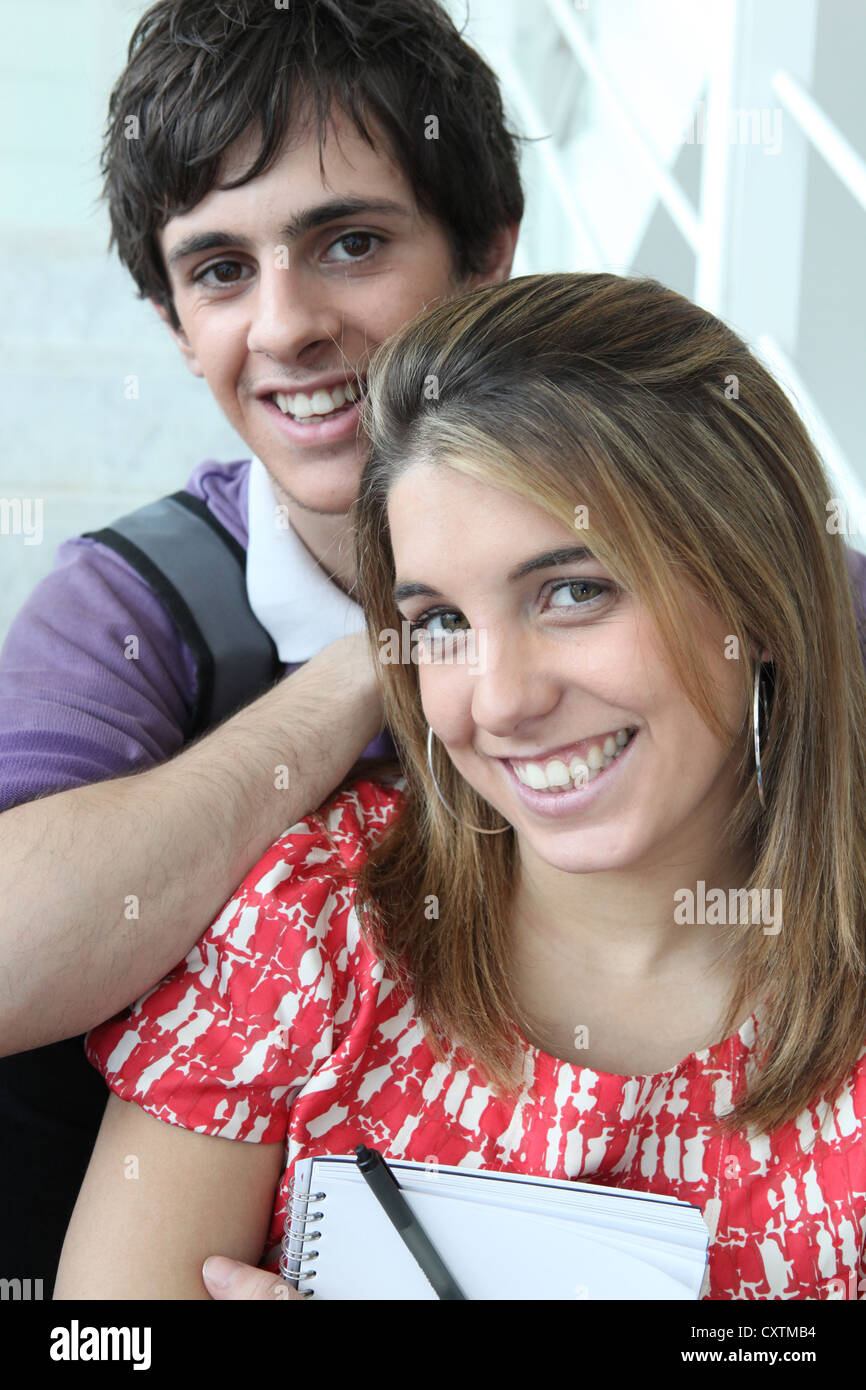 Couple of students Stock Photo - Alamy