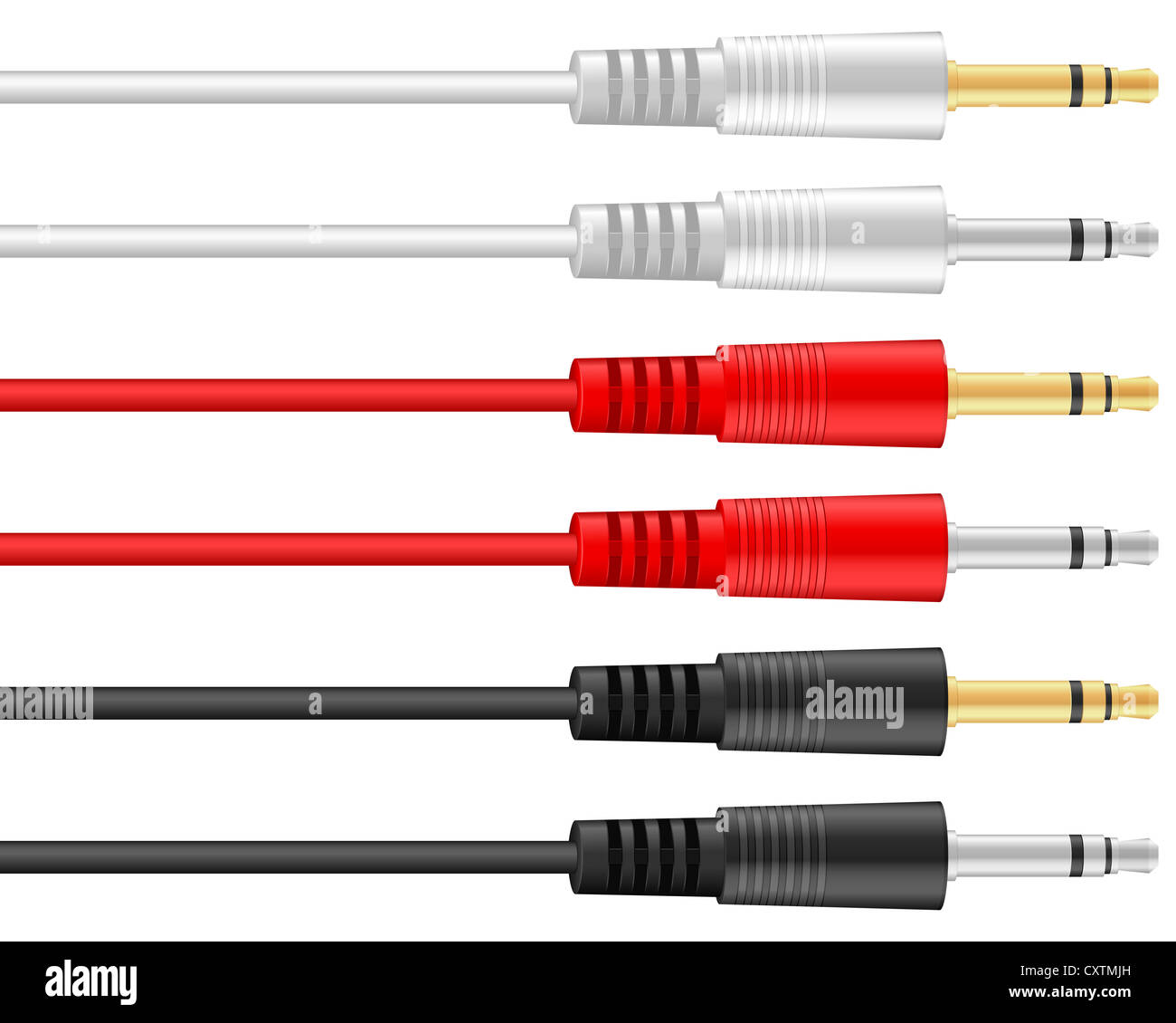 Audio jacks on a white background. Vector illustration Stock Photo - Alamy