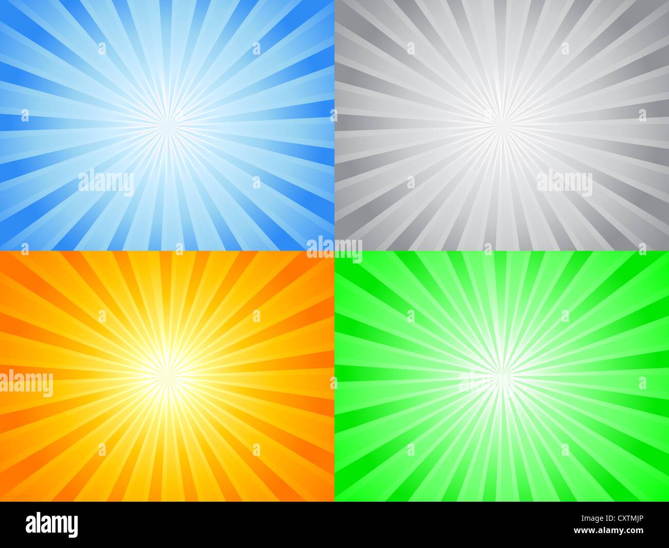 Four color abstract sun ray. Vector illustration Stock Photo - Alamy