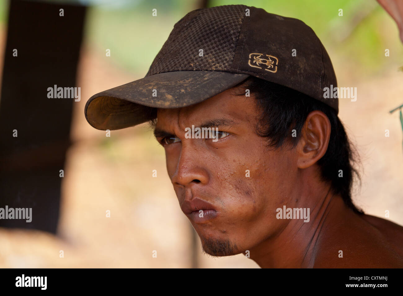 Portrait of a Diamond Digger in the Diamond Mines of Cempaka, Indonesia ...